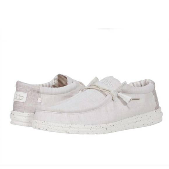 Hey Dude | Shoes | New Hey Dude Mens Wally Chambray In Stone Beige ...